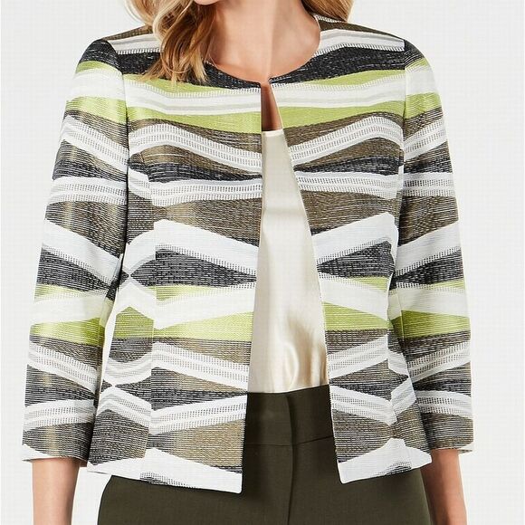 Kasper | Jackets & Coats | Kasper Womens Striped Suit Wear To Work ...